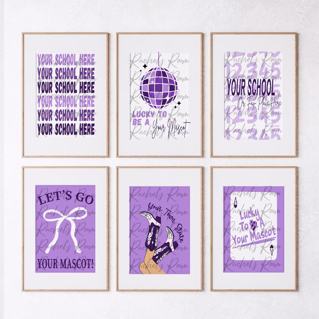 College Pack of 6 Digital Prints | Custom College Digital Print ...