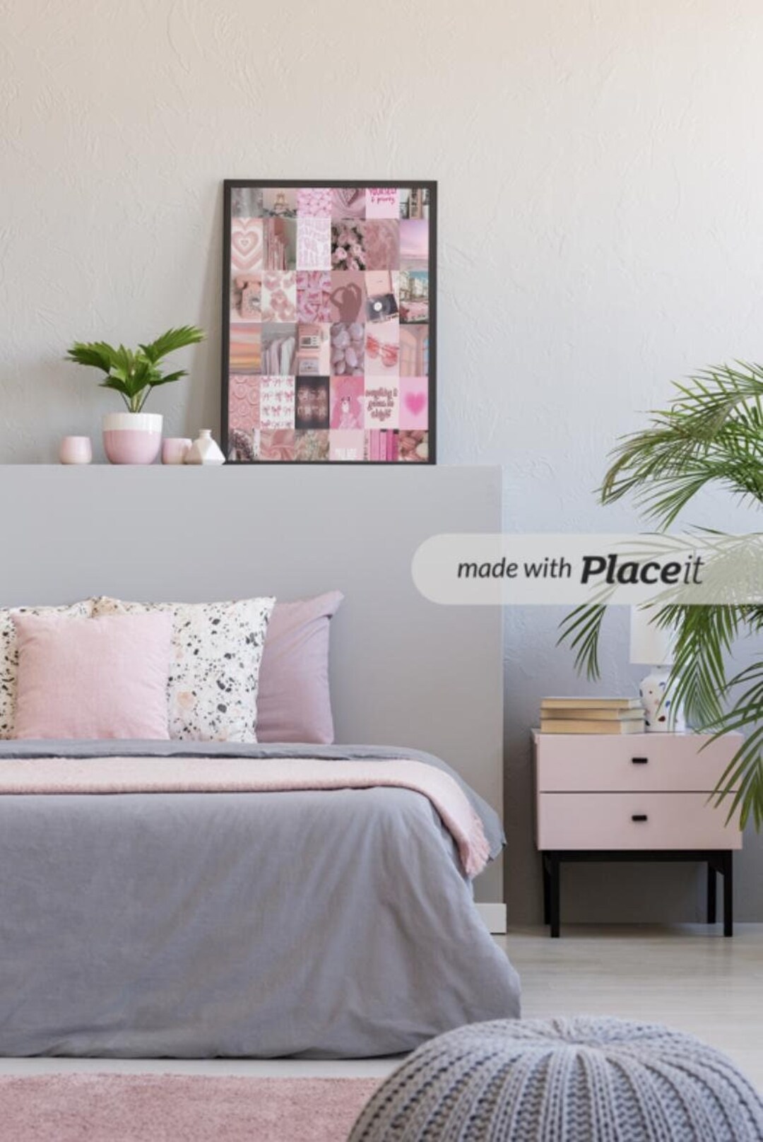 Color Block Light Pink Poster Light Pink Poster Color Block Poster ...