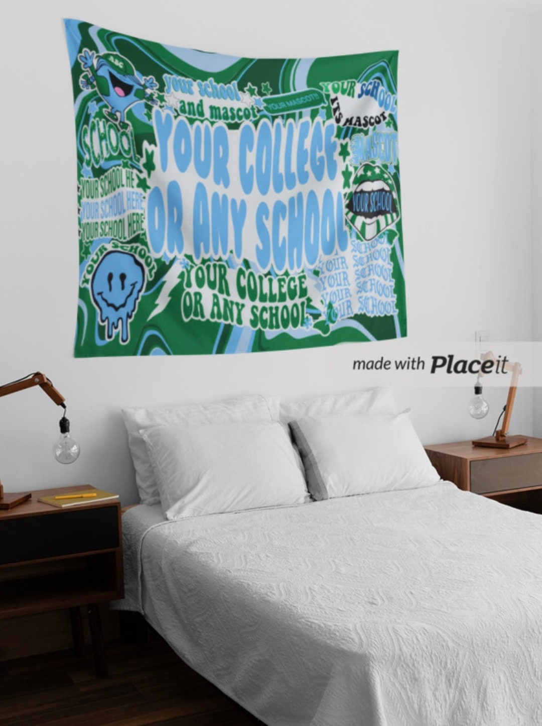 Custom College Tapestry Option 4 | Custom Tapestry | Custom Wall Decor ...
