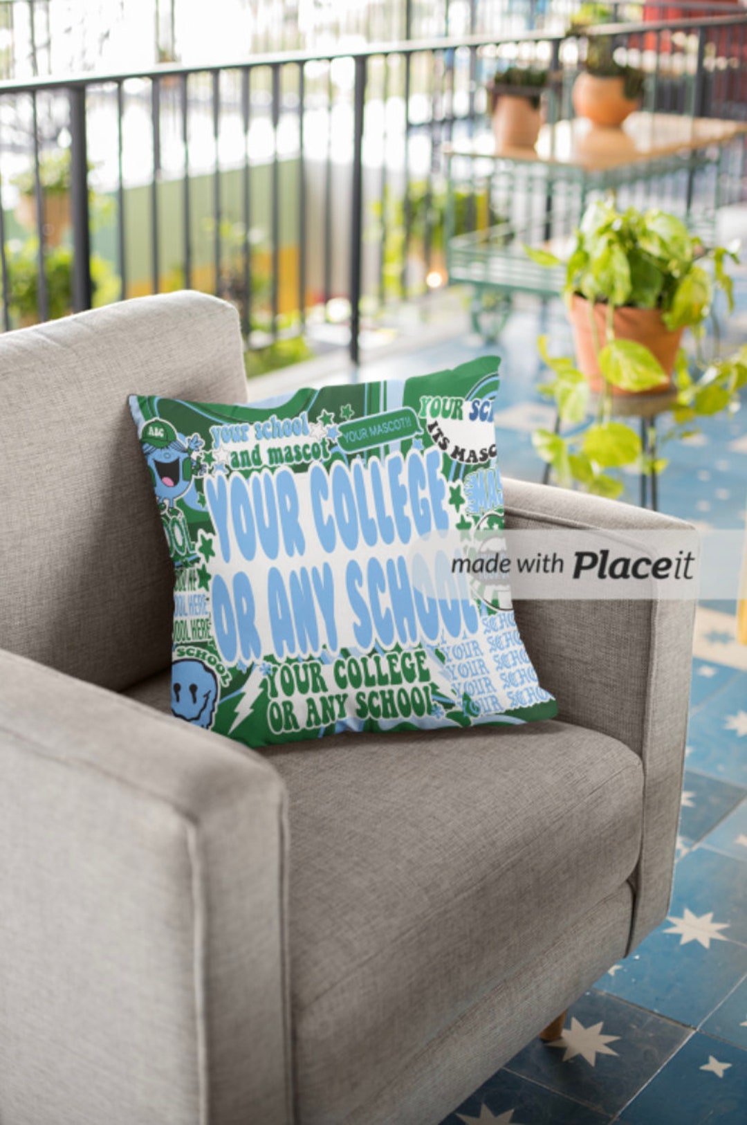 Custom College Pillow Option 4 | Custom Pillow | Custom Throw Pillow ...