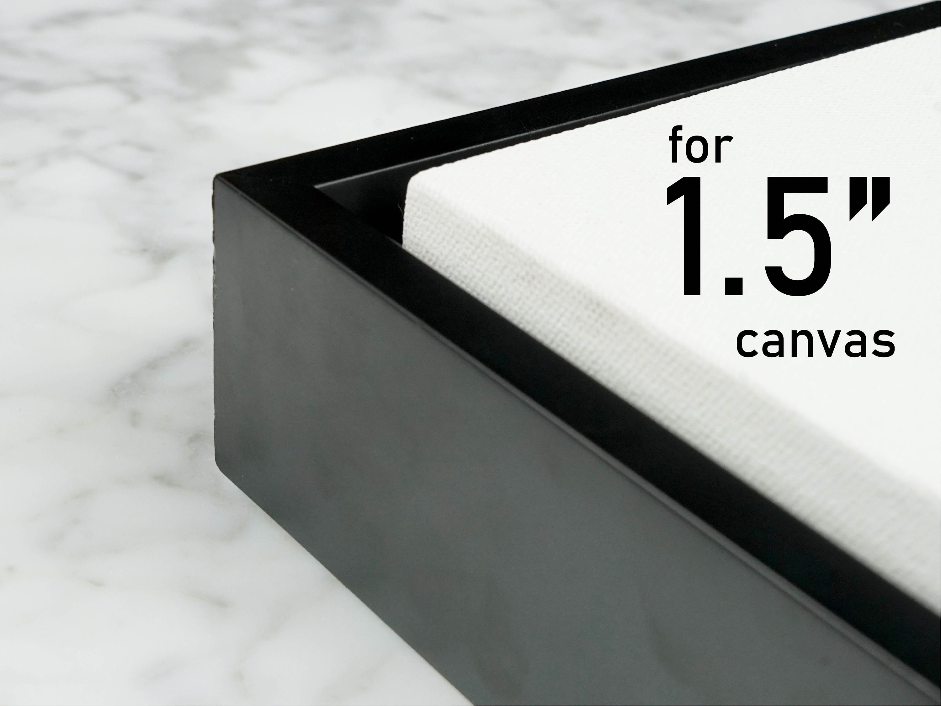 Matte Black Wood Floater Frames for Canvas or Mixed Media - Etsy