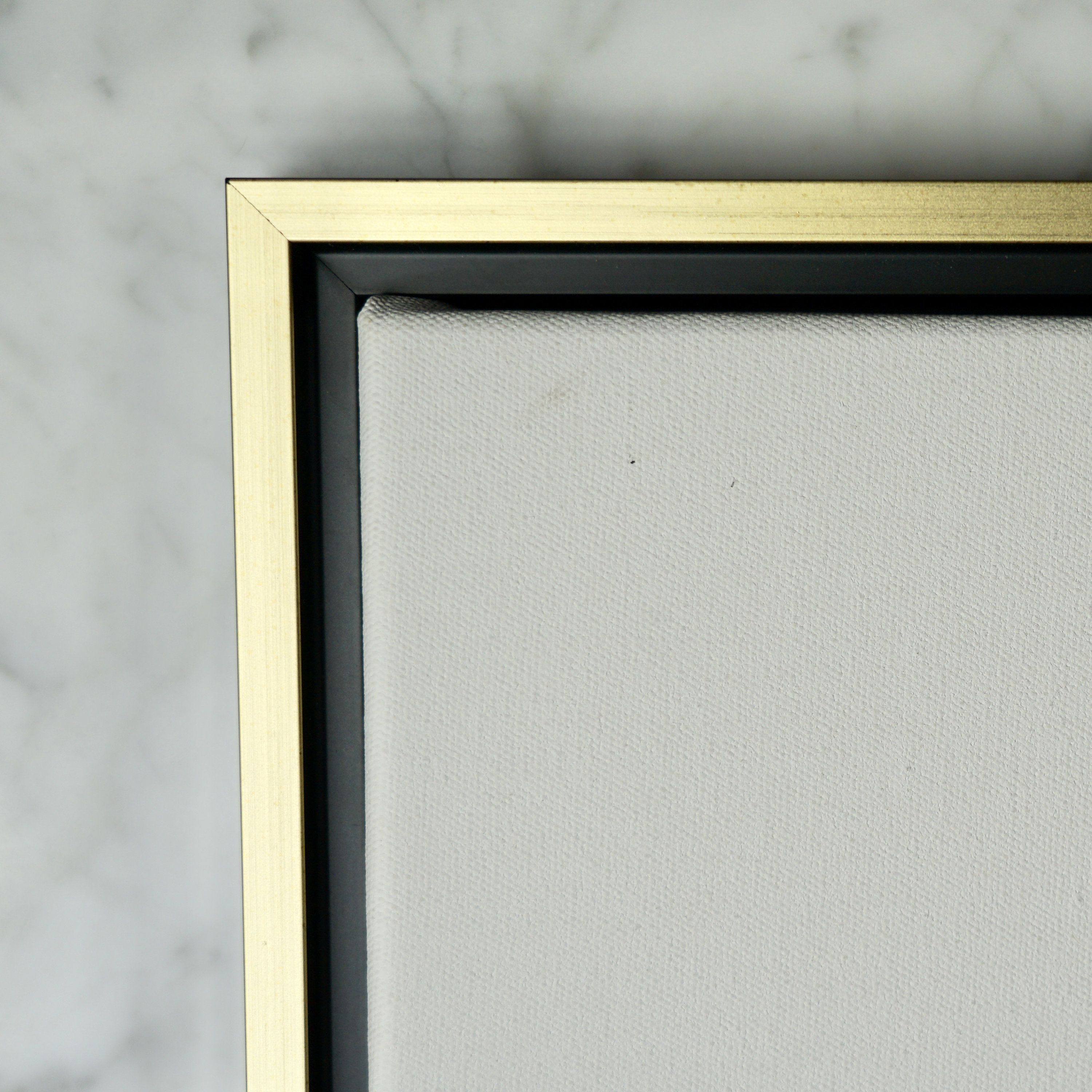 Gold & Black Wood Floater Frames for Canvas or Mixed Media Artworks ...