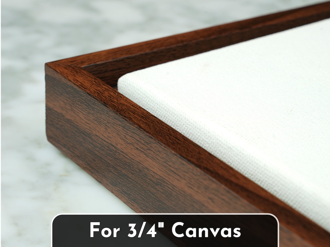 Walnut Color Floater Frame for Canvas Art: Handmade To-order - Etsy