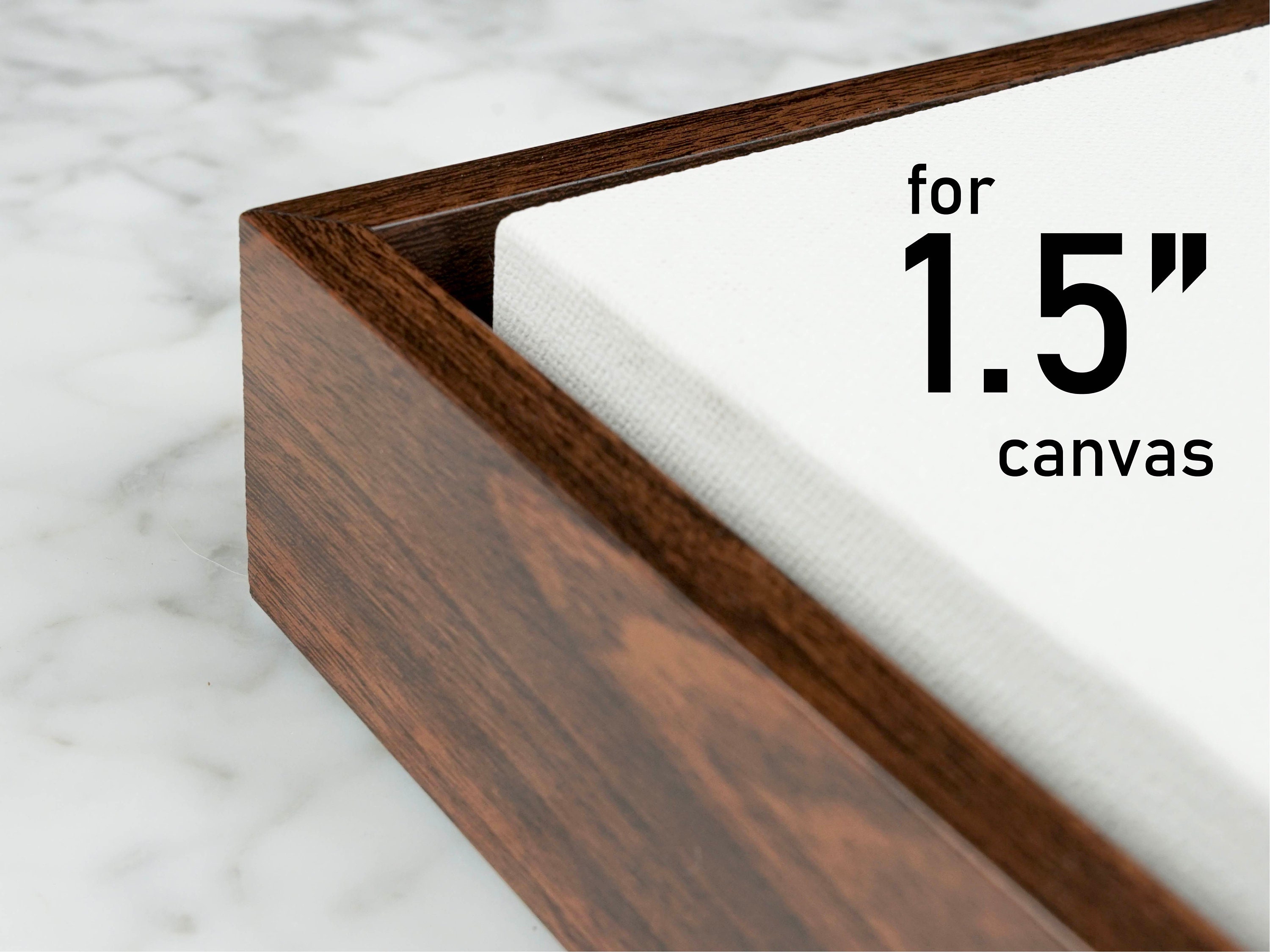 Wood Floater Frame For Painting 5x7 6x8 8x10 Inches Solid Oak