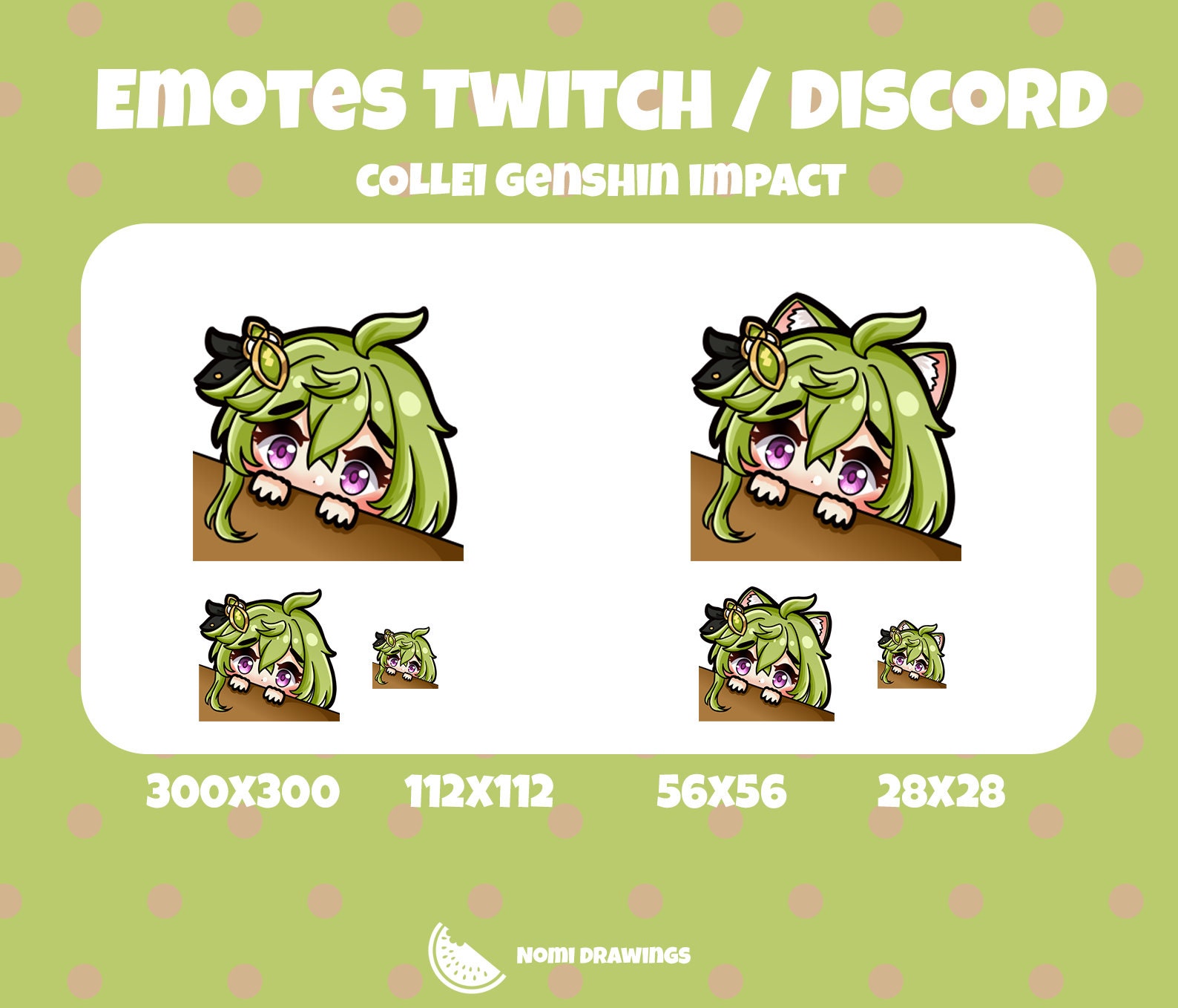 Collei Genshin Impact Emote Twitch Discord - Etsy