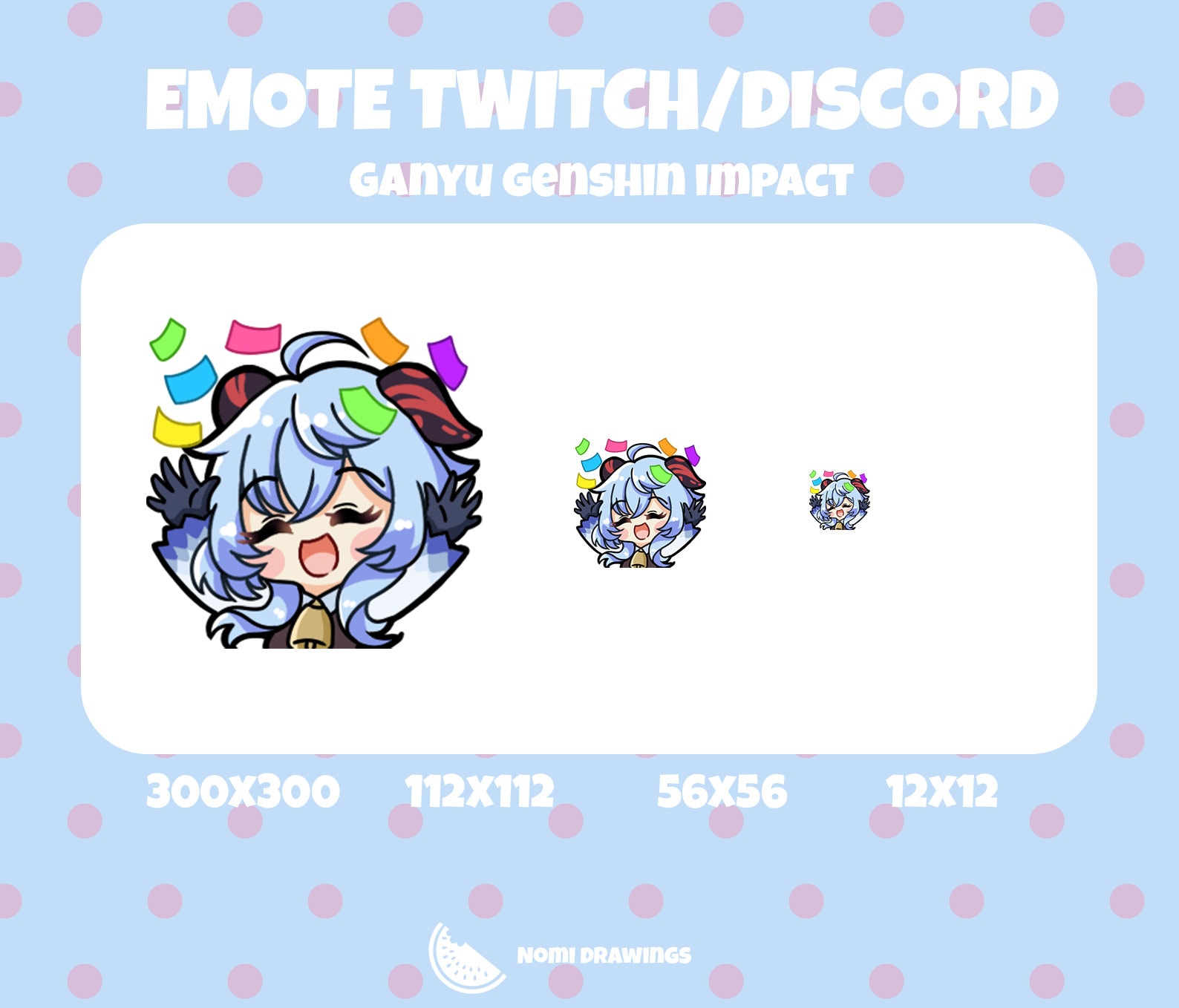 Ganyu Genshin Impact emote Twitch and Discord | Etsy México