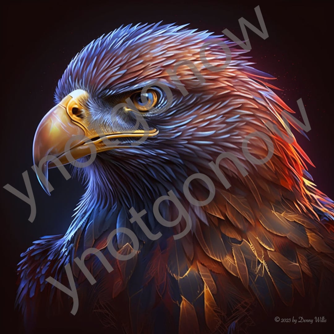 Red Eagle, Digital Download File, Perfect for Poster or Canvas Print ...