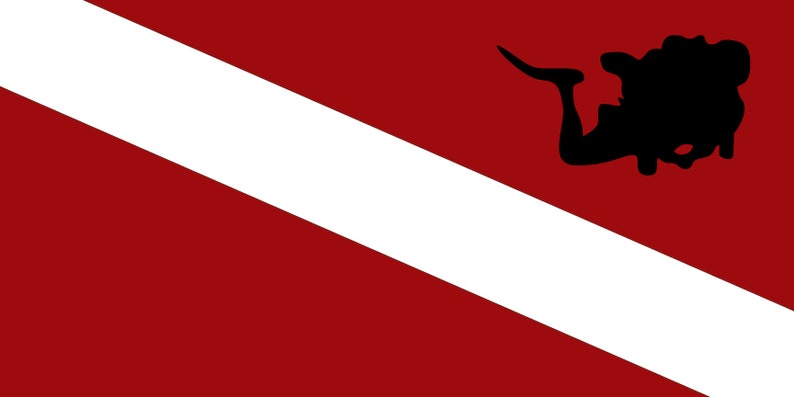 DIVE FLAG Png Digital Download. 5 Flags With-without Different Scuba ...