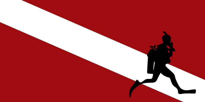 DIVE FLAG Png Digital Download. 5 Flags With-without Different Scuba ...