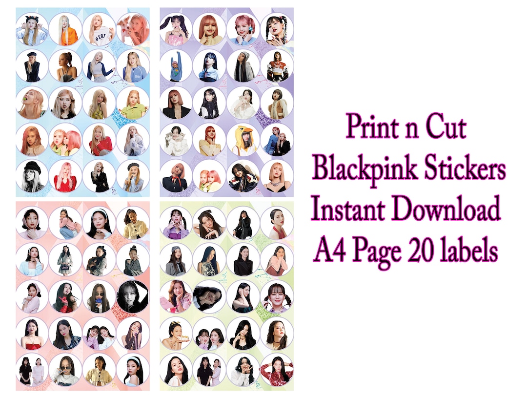 Blackpink PRINTABLE Sticker Instant Download Sticker,party Supplies ...