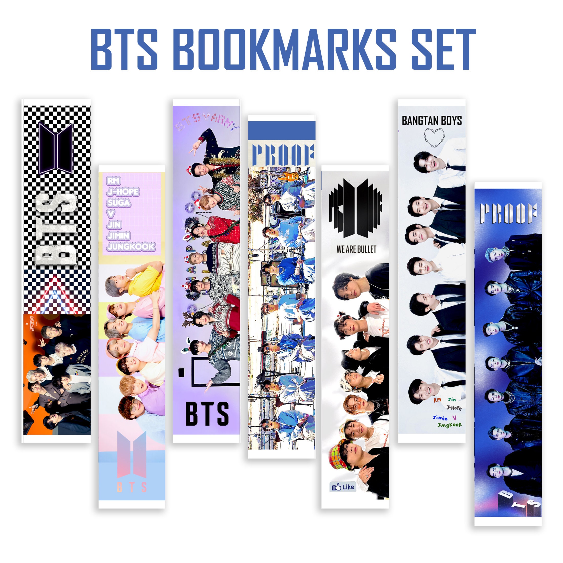 Print N Cut BTS Bookmarks Set Printable BTS Instant Download - Etsy UK
