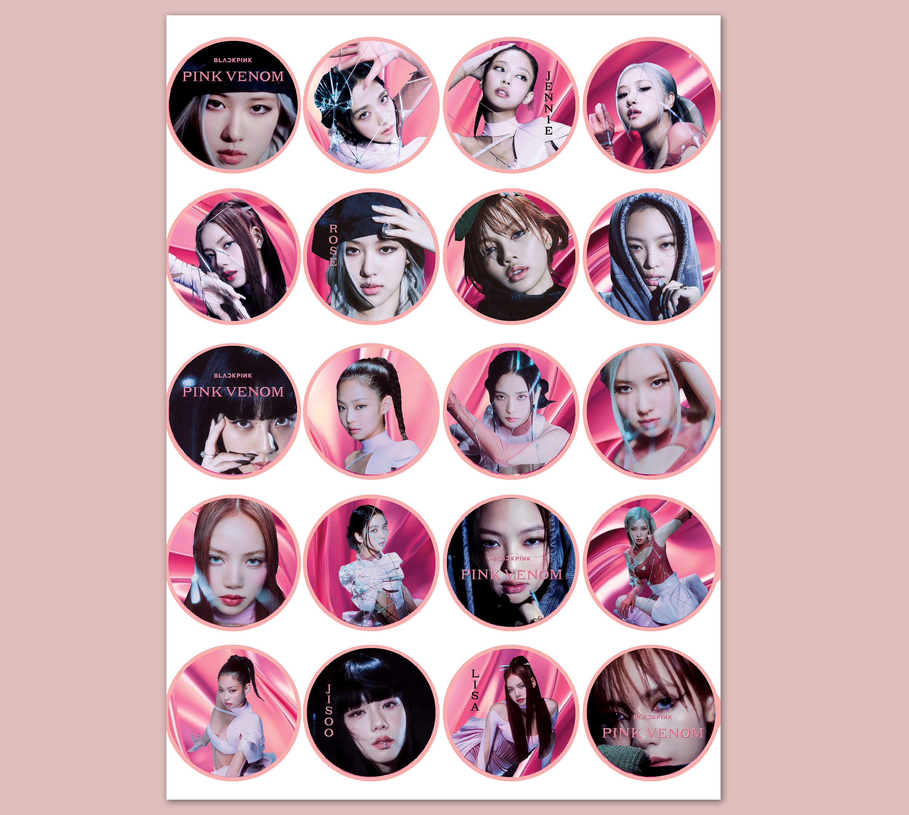 Blackpink Pink Venom Printable Sticker Party Supplies Scrapbooking