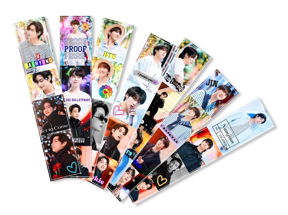 BTS Printable Bookmarks, Print N Cut, Kpop Paper Stationery, Comeback ...