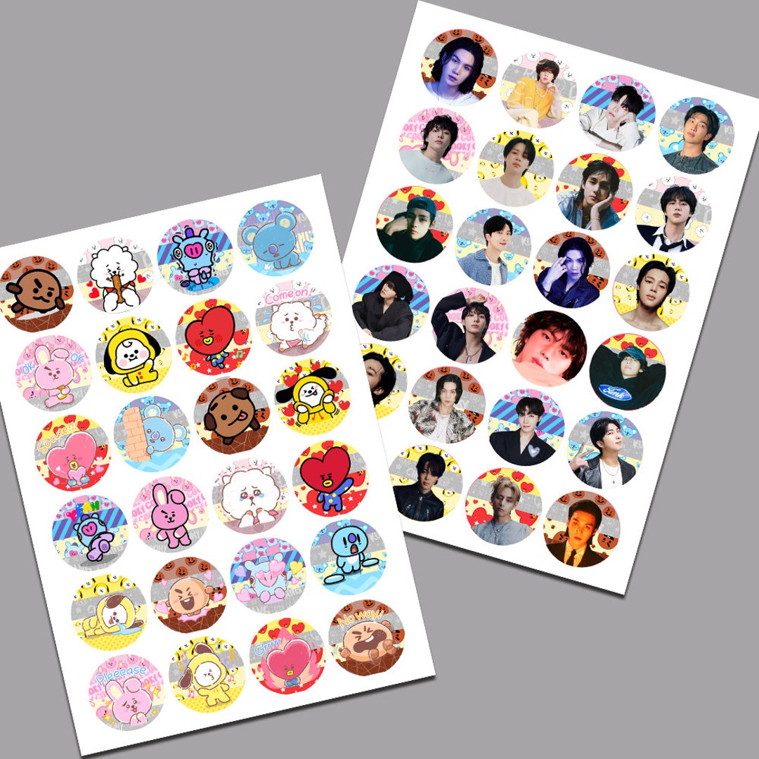 Print N Cut BTS Stickers, Printable BTS Stickers-instant Download Party ...