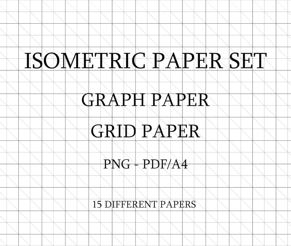 Isometric Graph Paper,bundle Grid Pape, Digital Graph Sheet, Journal ...