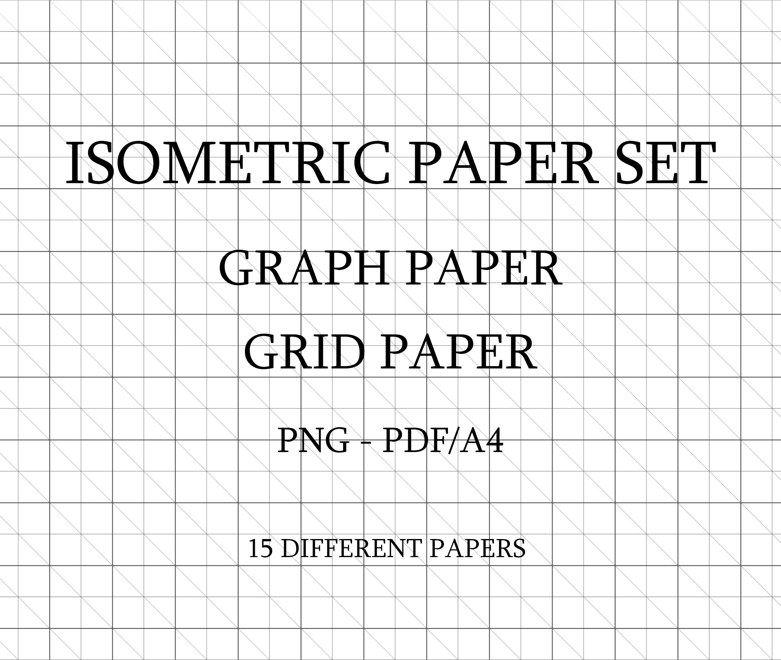 Isometric Graph Paper,bundle Grid Pape, Digital Graph Sheet, Journal ...