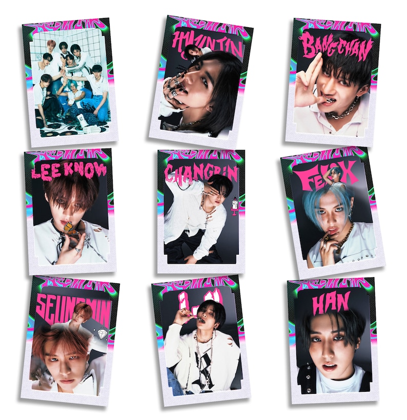 STRAY KIDS SKZ Photocards Digital Download - Print N Cut - Kpop Gift ...