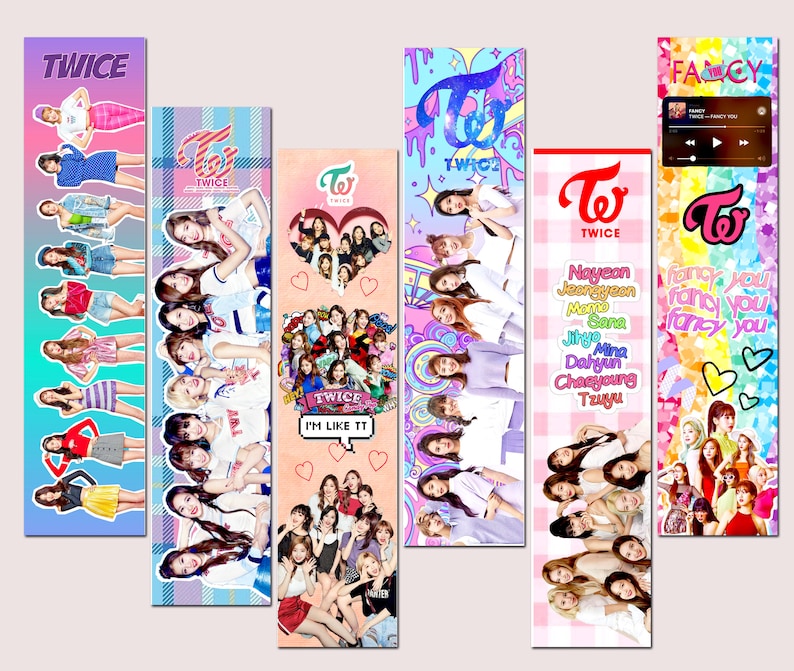 Twice / Printable Bookmarks / Print N Cut / DIGITAL DOWNLOAD / Kpop ...