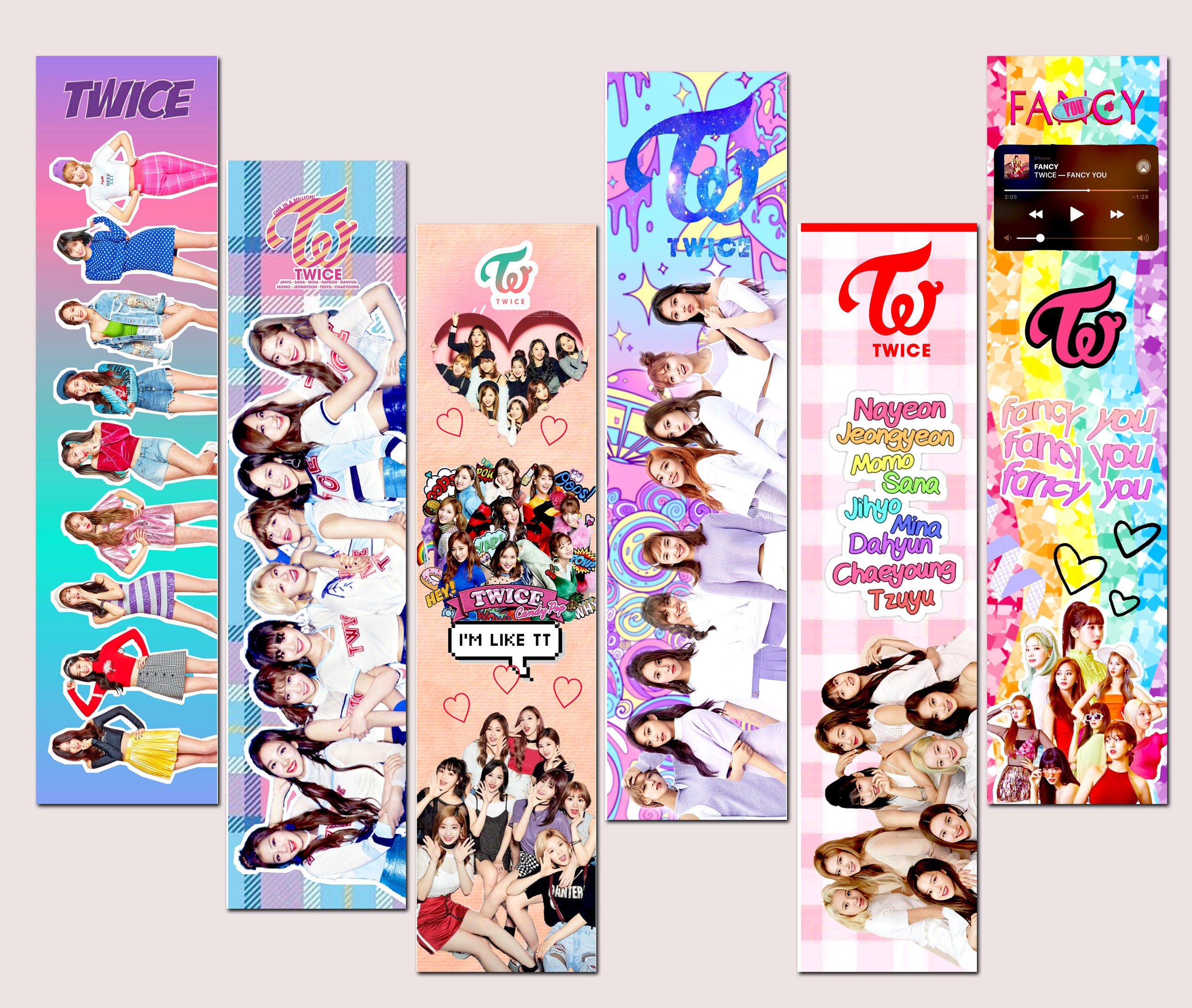 Twice / Printable Bookmarks / Print N Cut / DIGITAL DOWNLOAD / Kpop ...