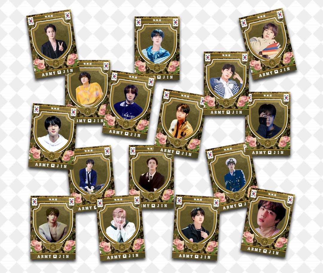 BTS Jin Photocards Set / 16 Photo Card Print N Cut / Printable / ARMY ...