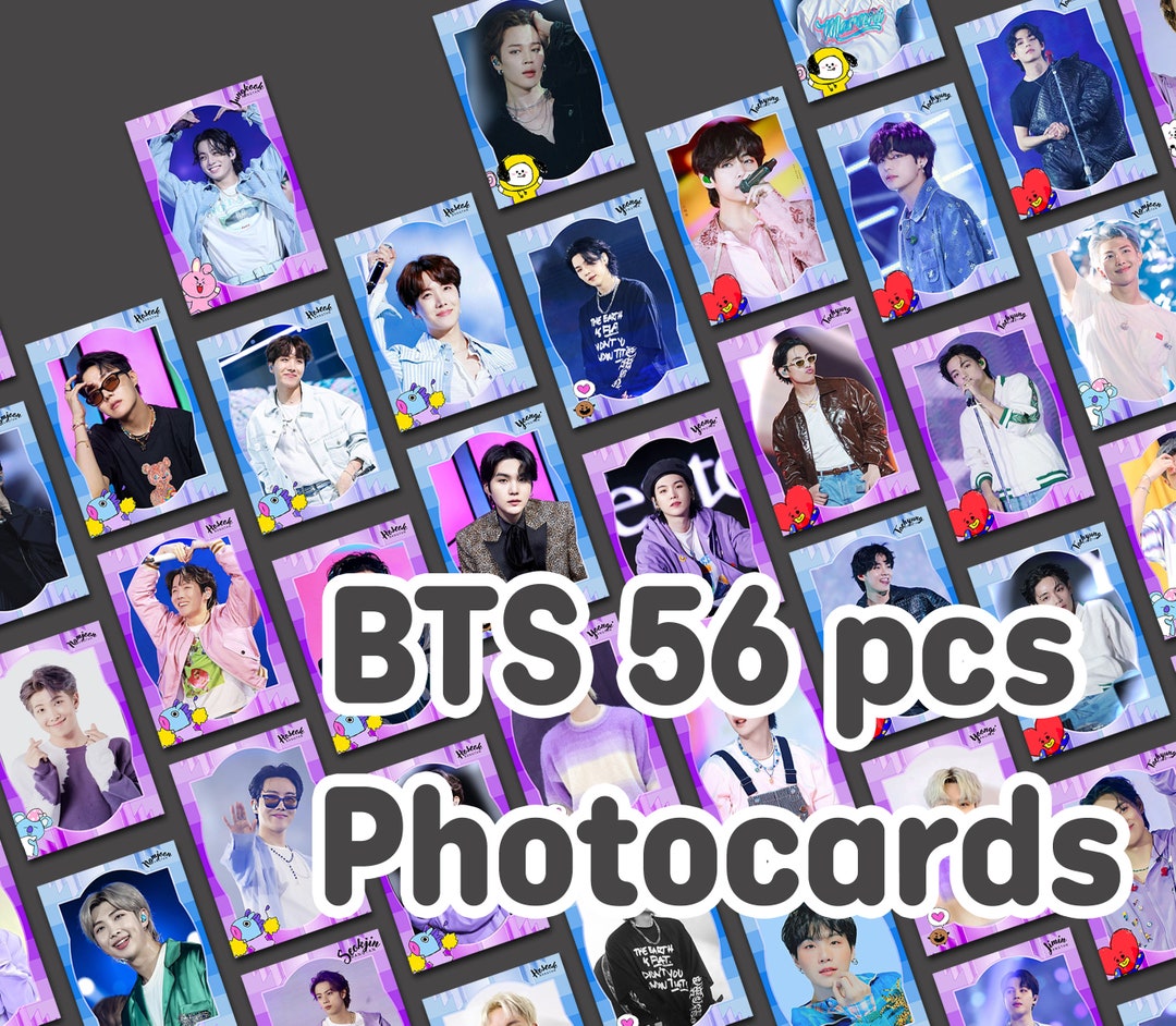 BTS 56 Pcs Printable Photocards Set / Print N Cut / Bangtan / Kpop ...