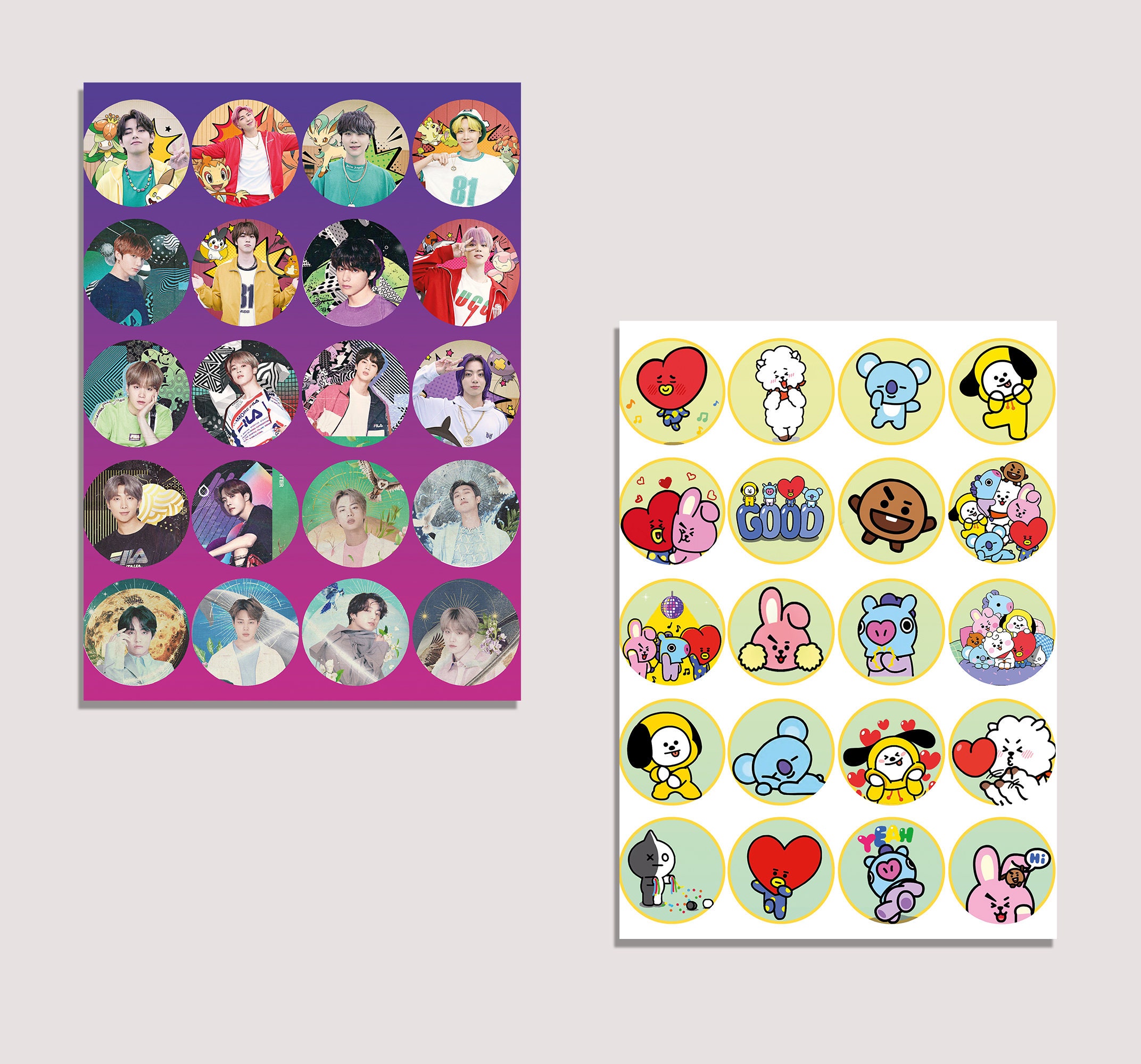Print N Cut Bts Stickers, Printable Bts Stickers-instant Download Party