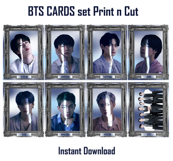 Print N Cut BTS Cards Photocard Set Perfect Gift for ARMY | Etsy