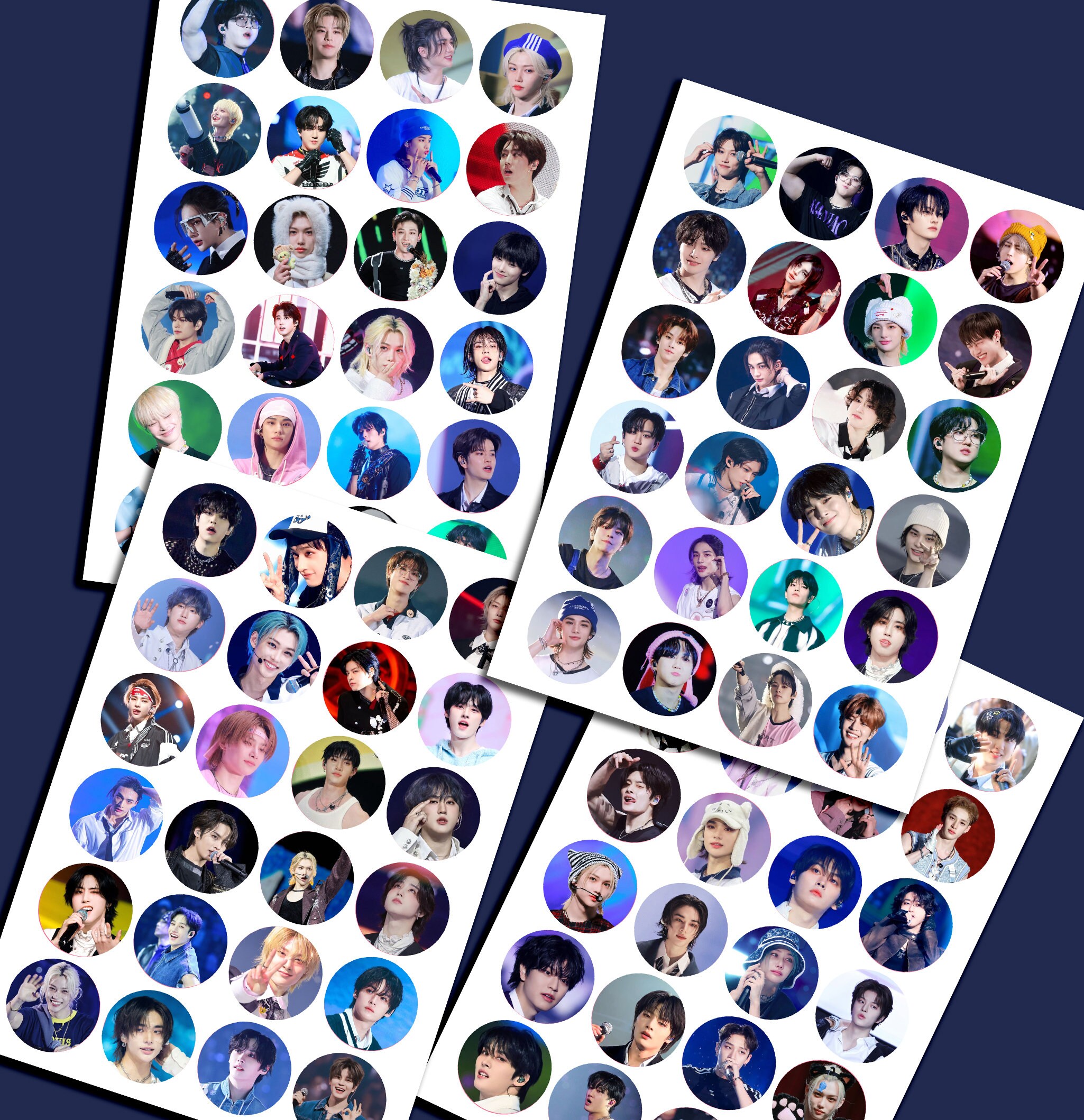SKZ Stray Kids Concert Photos Mix Sticker Set 4 Pages 96 Labels /print ...