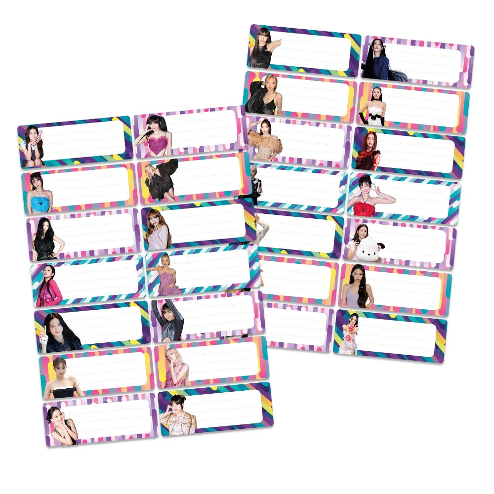 BLACKPINK PRINTABLE School Label Sticker Files, Back to School Sticker ...