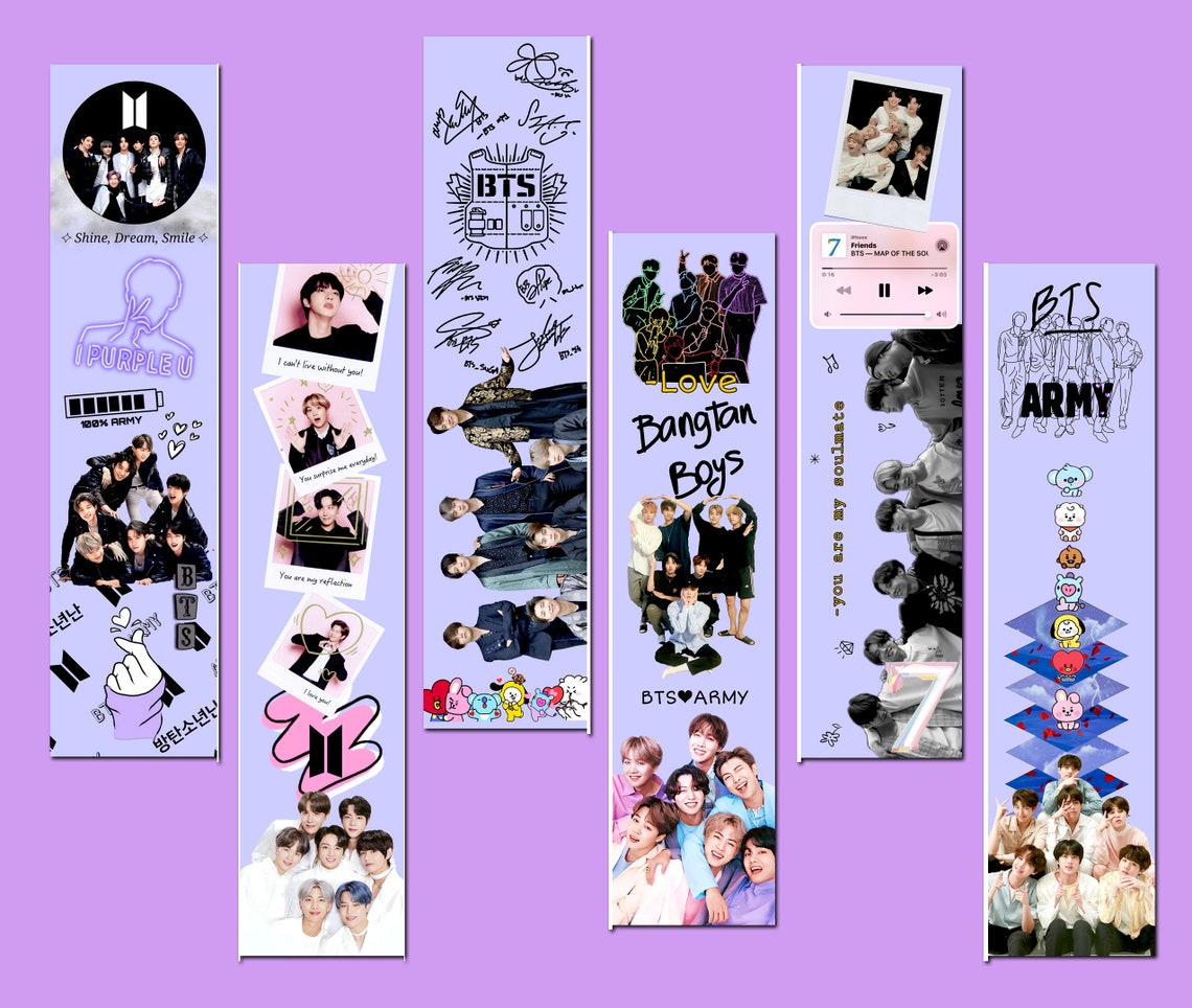 BTS / Bookmarks / Digital Download / Print N Cut / Party Gifts - Etsy