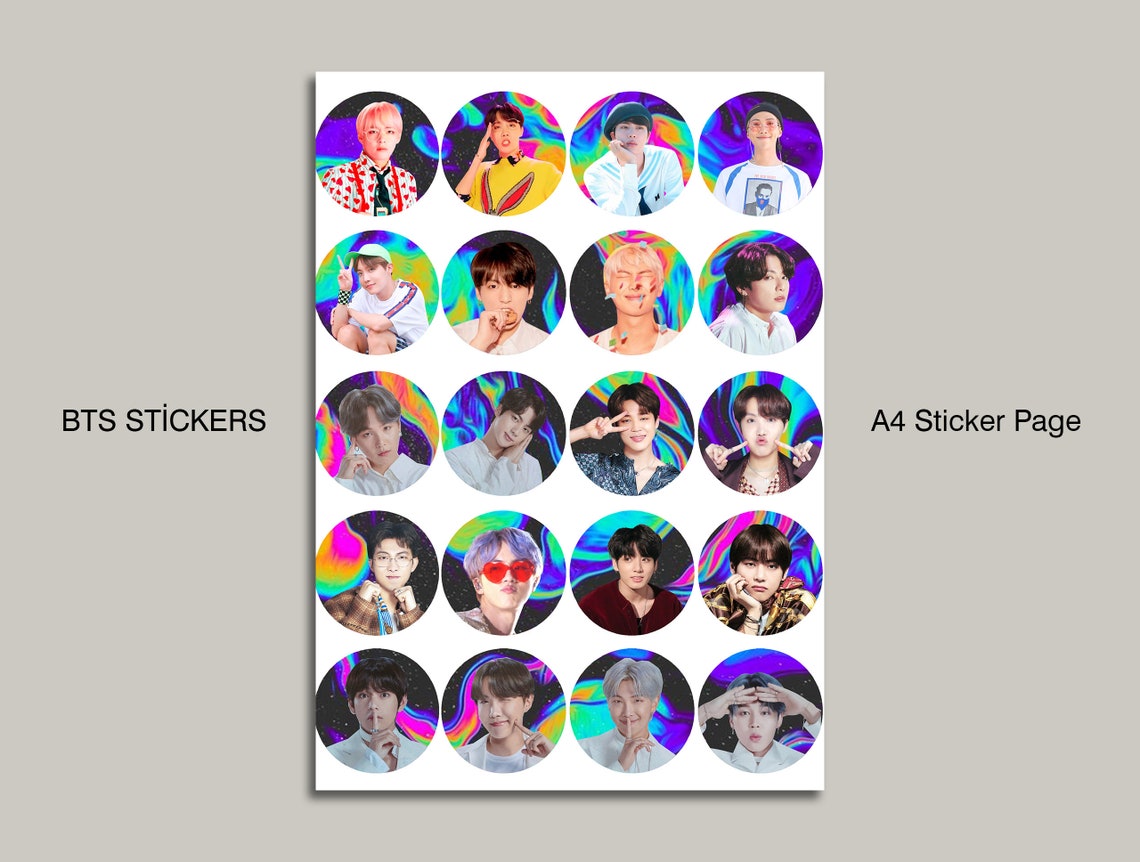 Print N Cut Bts Stickers Printable Bts Stickers-instant - Etsy