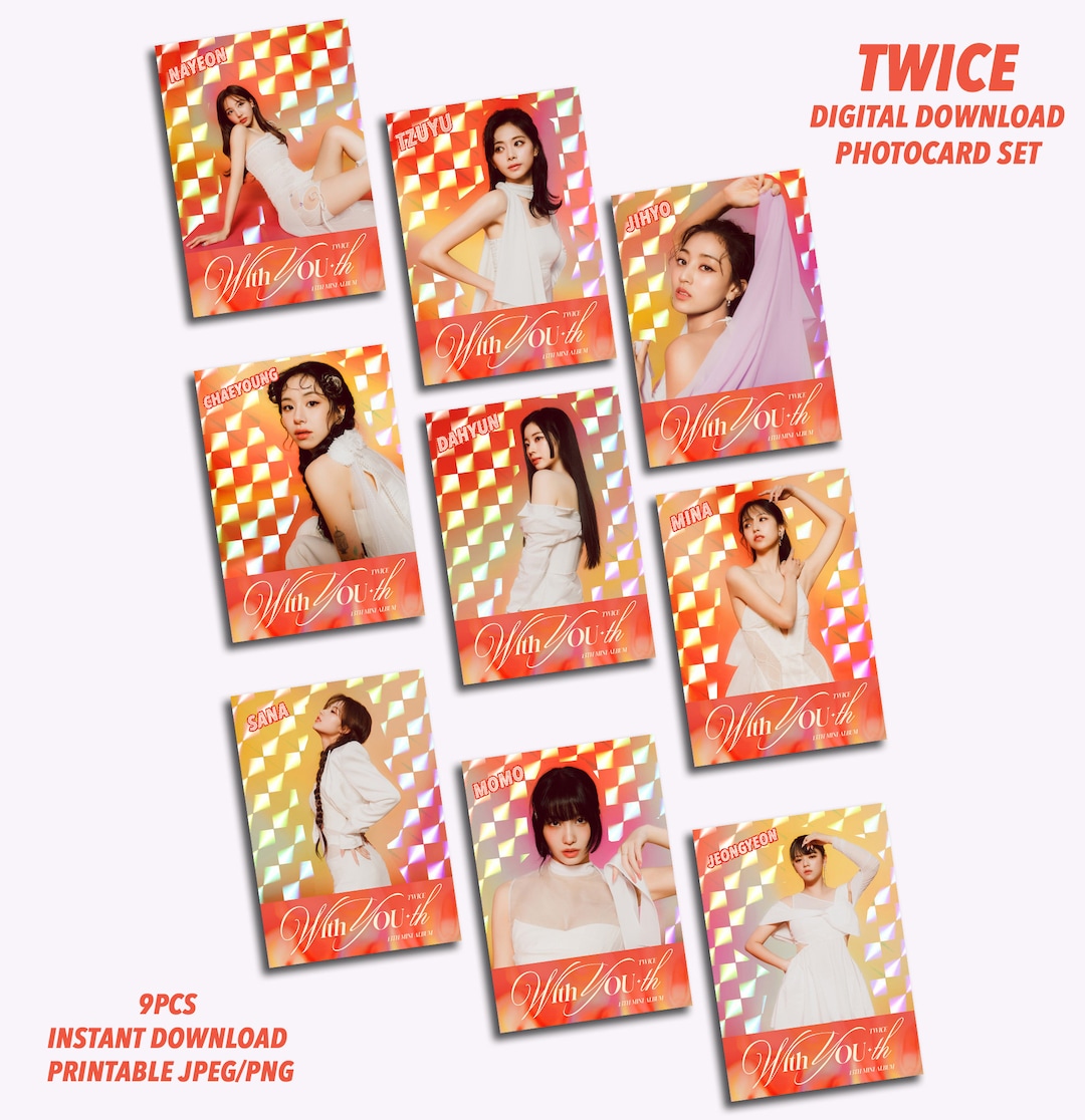 Twice / Printable Photocard Set / Print N Cut /DIGITAL DOWNLOAD /kpop ...