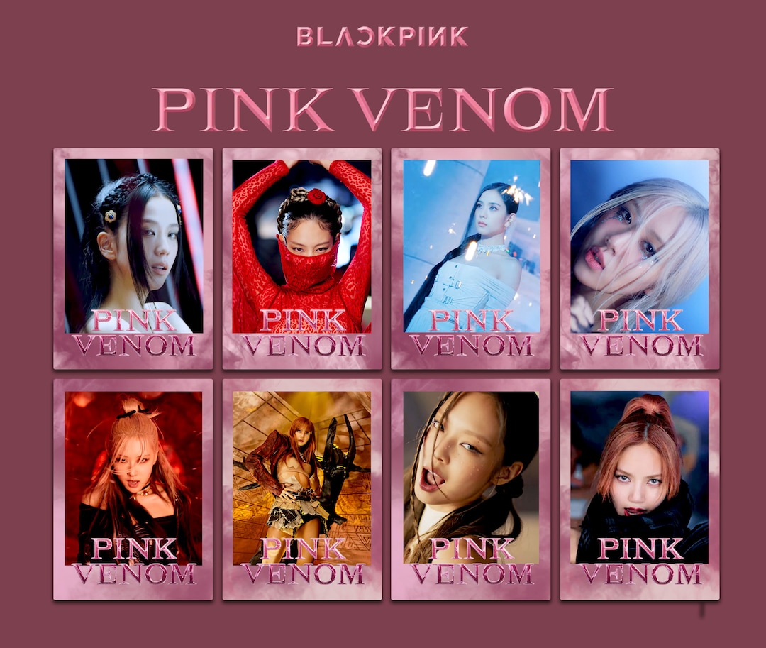 Blackpink Pink Venom Print N Cut PHOTOCARD SET Digital Download Jisoo Rose Lisa Jennie Blackpink ...