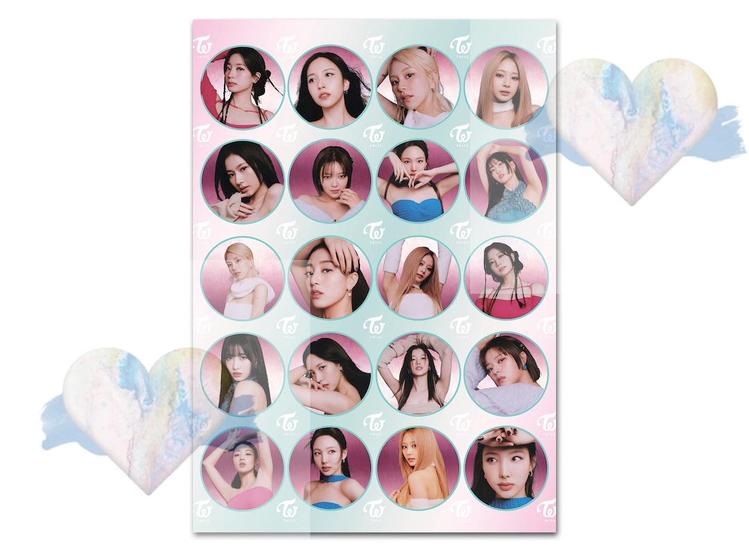 Twice Sticker Sheet /label Sheet, Twice Cake Topper,printable/ Digital ...