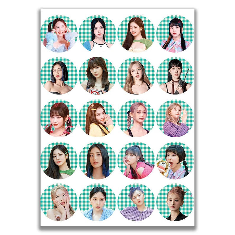 Twice Stickers,label Sheet, Twice Cake Topper,printable/ Digital ...