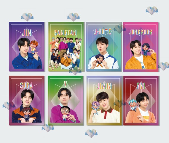 BTS Print N Cut Photocard Set Perfect Gift for ARMY - Etsy