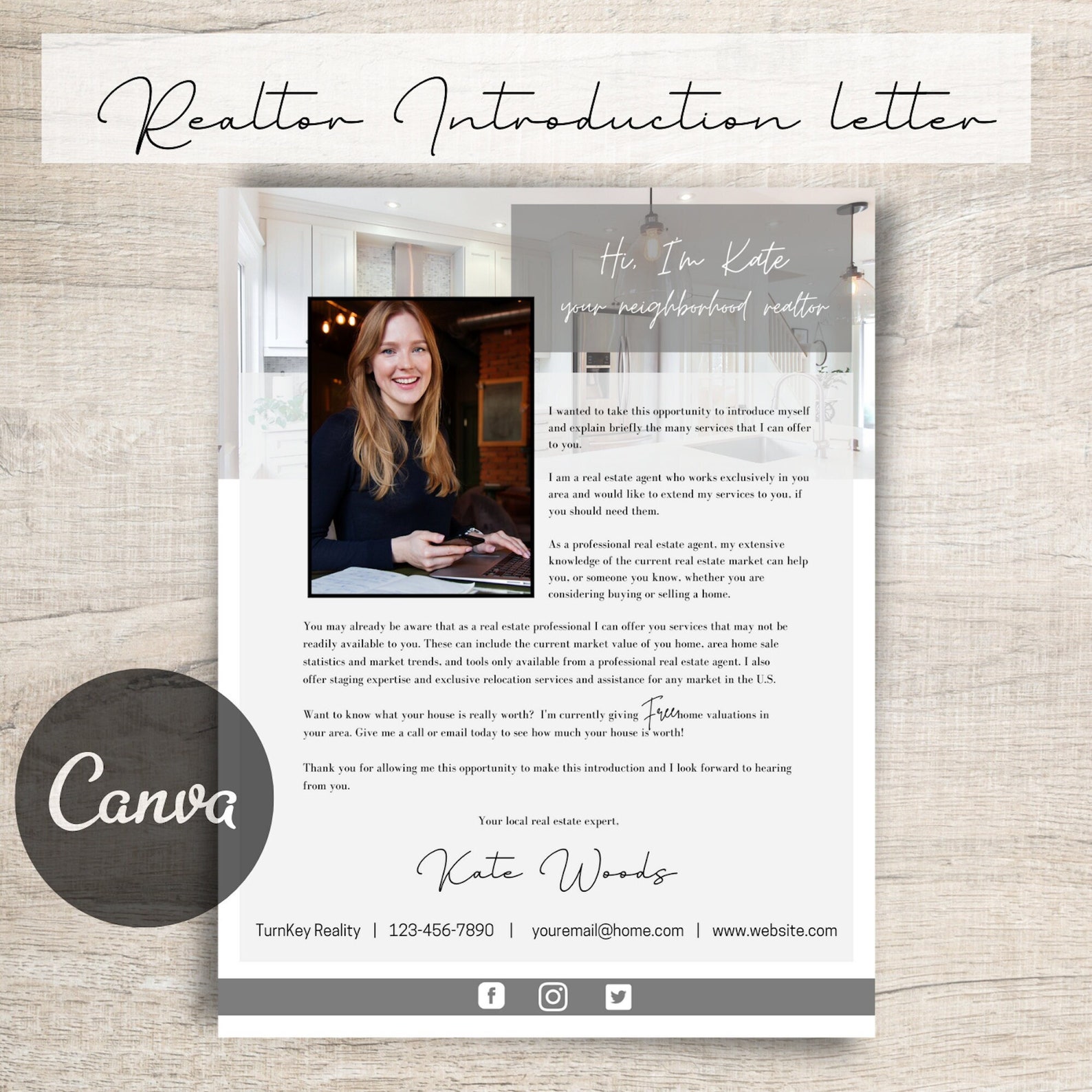 Real Estate Agent Introduction Letter New Real Estate Agent - Etsy