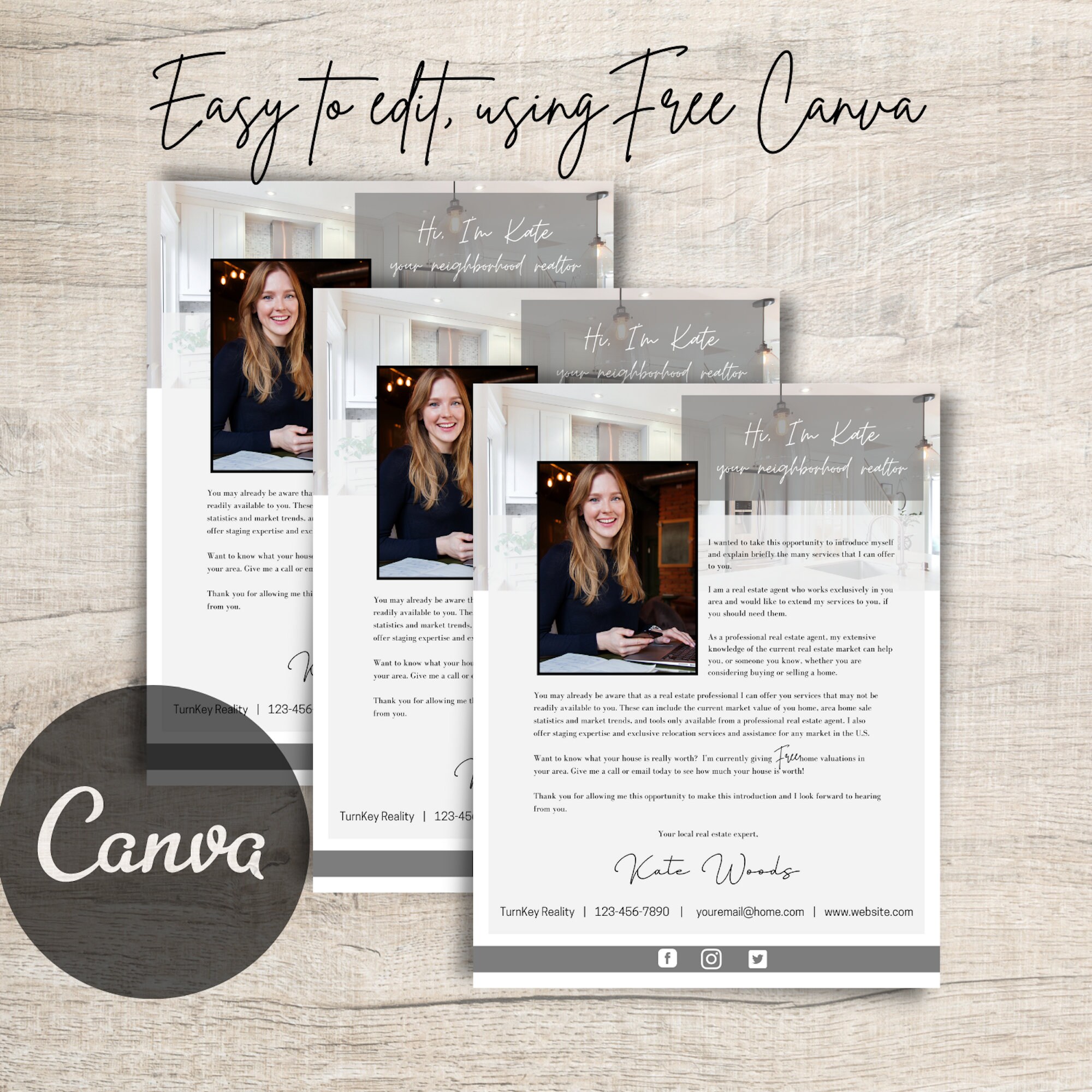 Real Estate Agent Introduction Letter New Real Estate Agent - Etsy