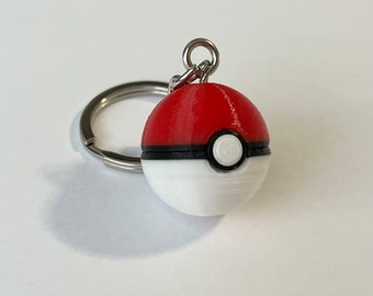 Pokeball Keychain - Etsy