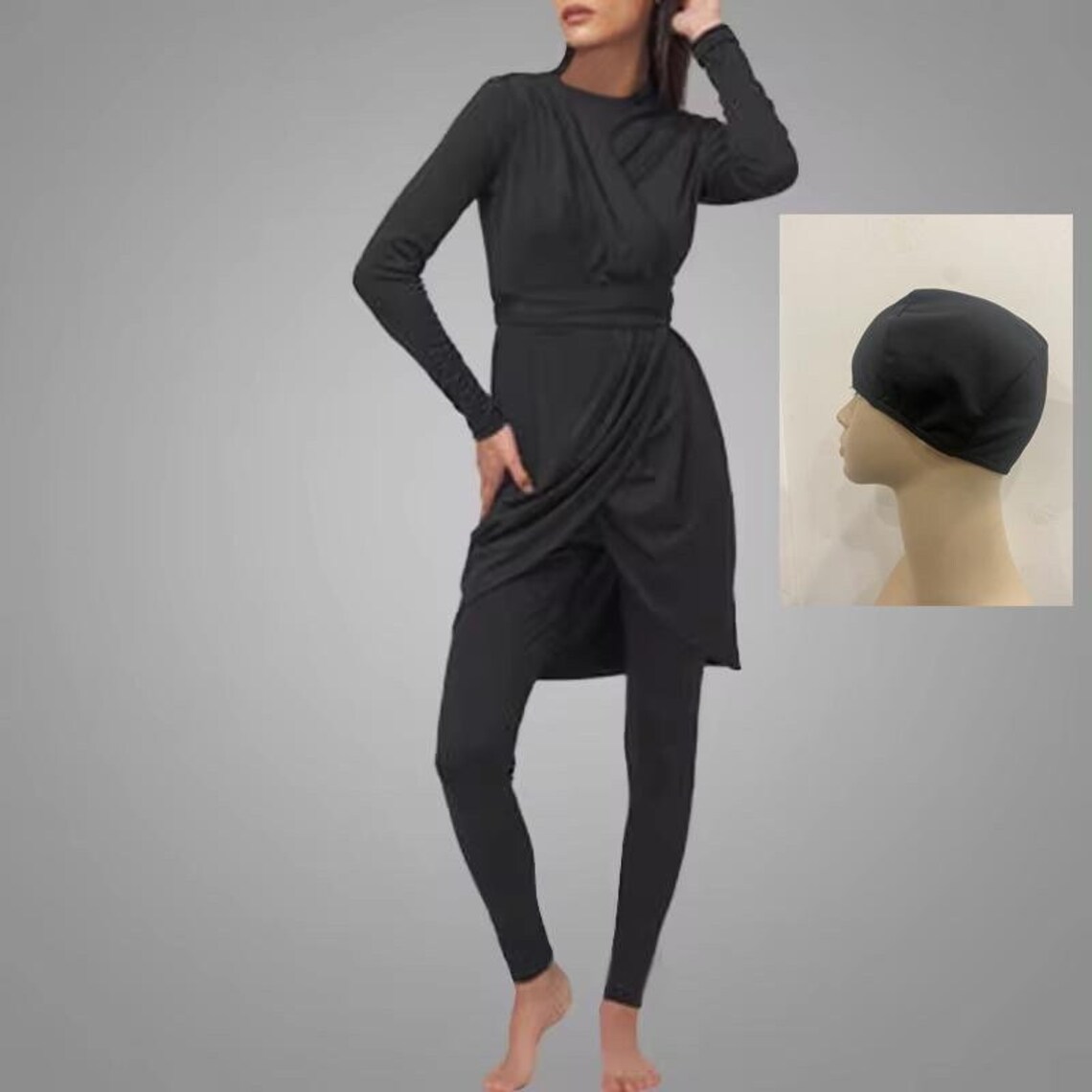 4 Piece Modest Swimwear Burkini Full Cover Swimming Costume Swimsuit - Etsy