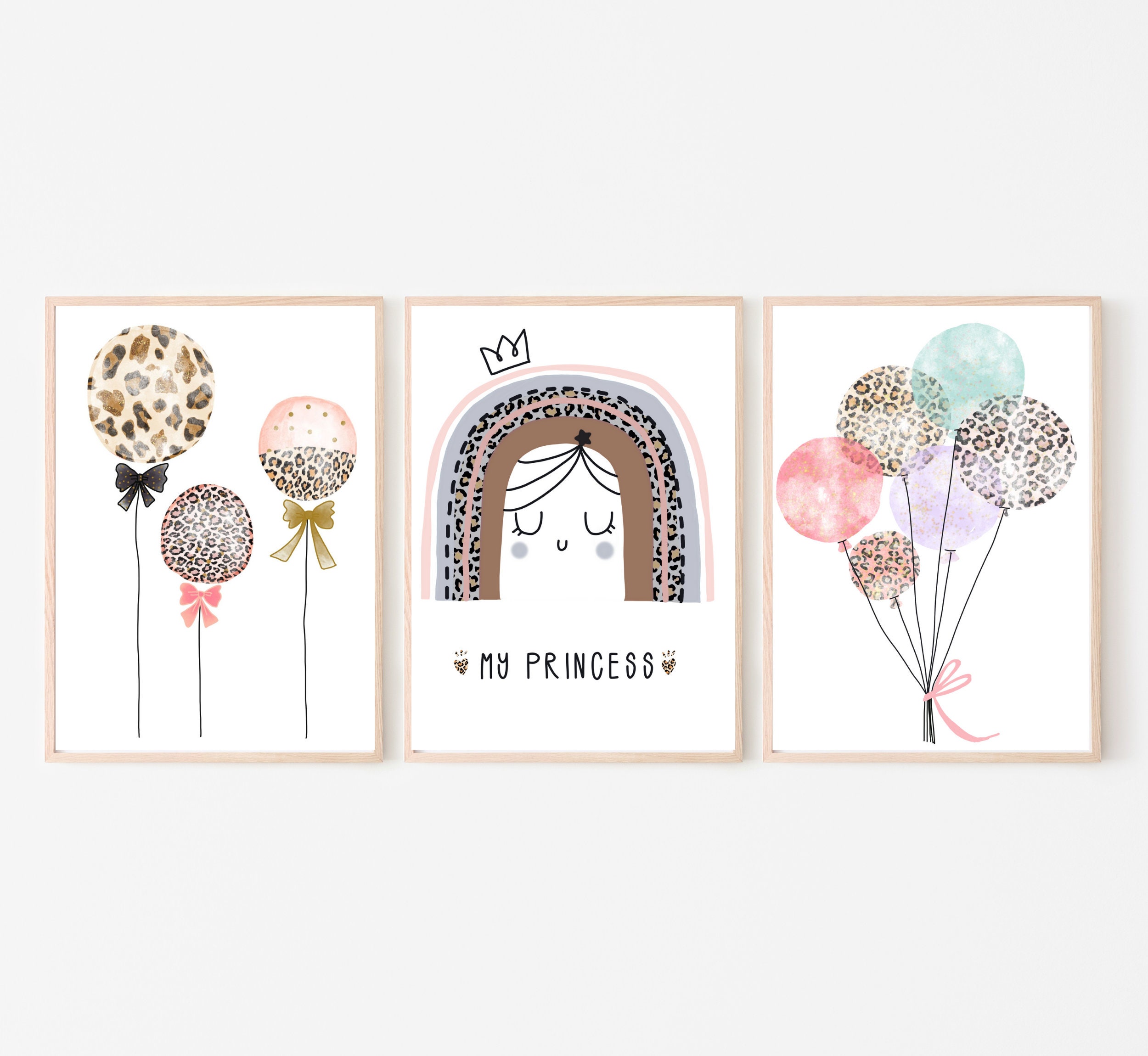 Girls Nursery Prints Set of 3 Kids Wall Art Nursery Decor - Etsy