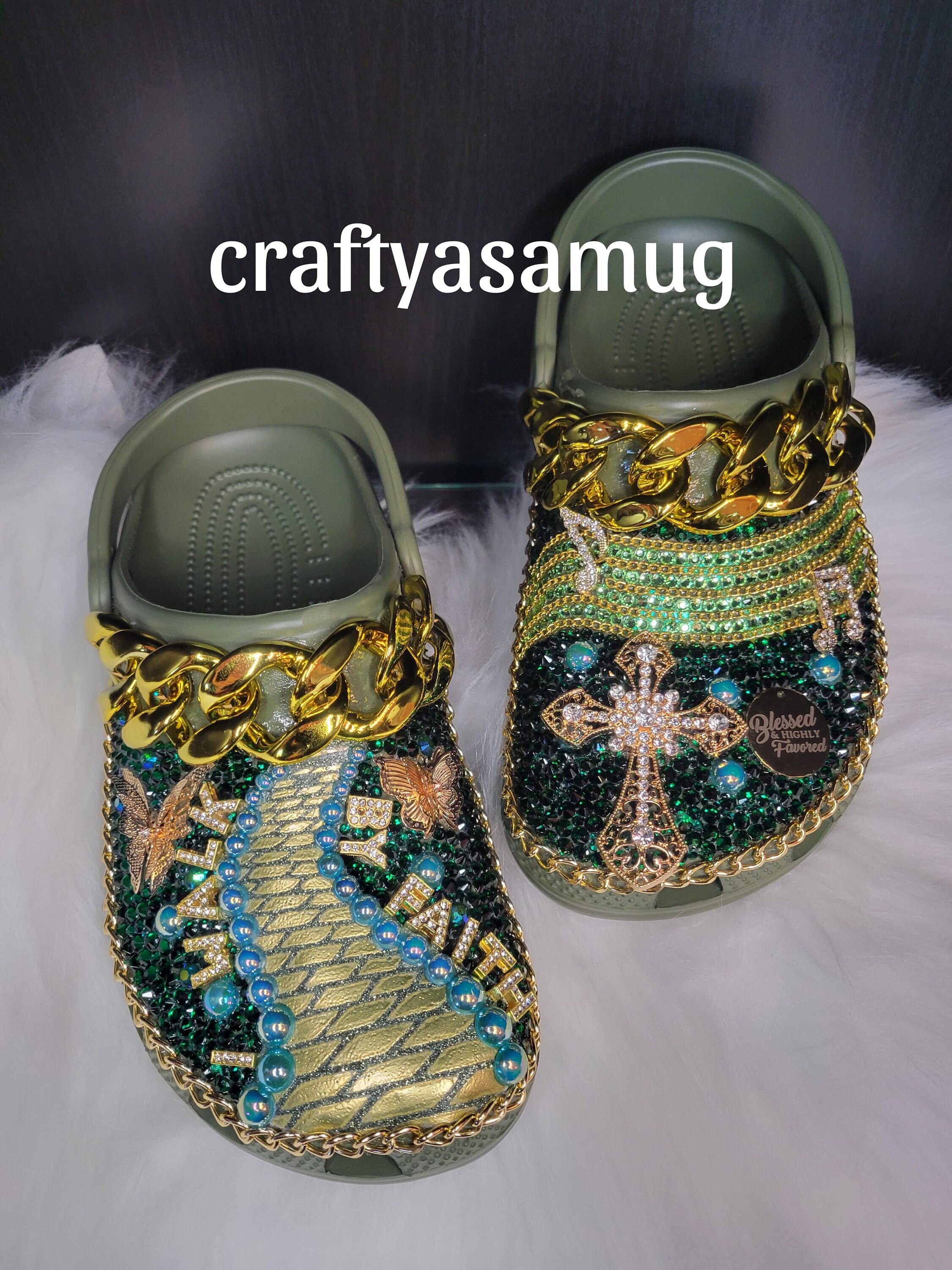 Custom Walk by Faith Religious Woman of God Church Bible Rhinestone ...