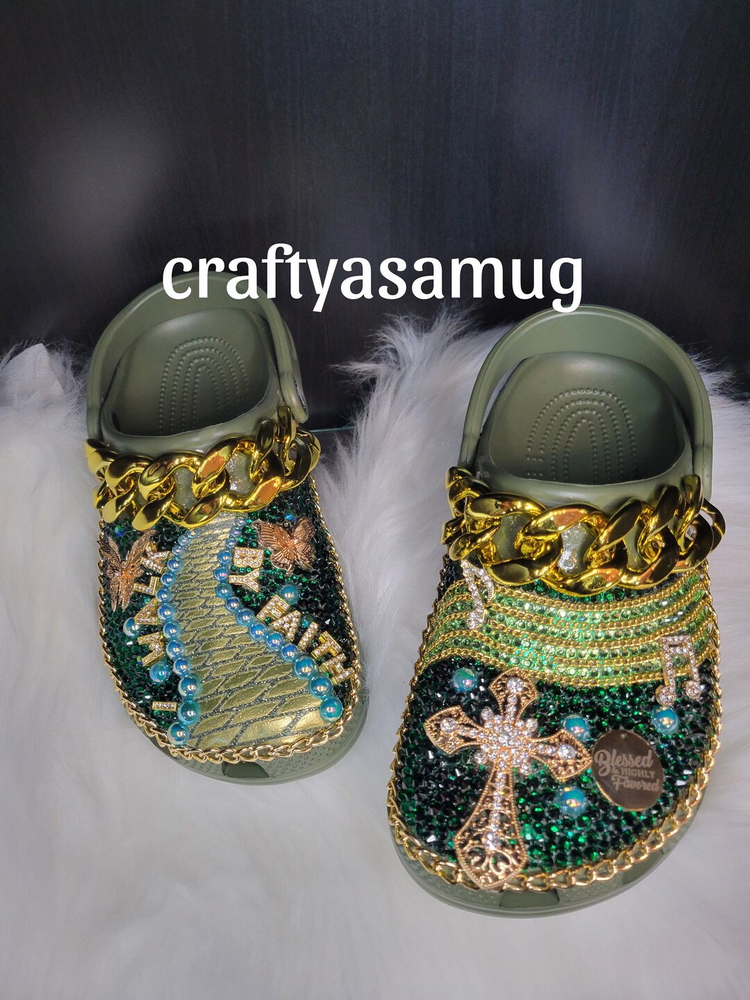Custom Walk by Faith Religious Woman of God Church Bible Rhinestone ...