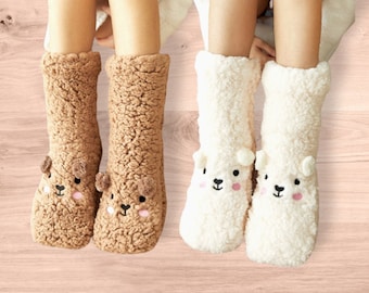 Sherpa Teddy Socks - Etsy