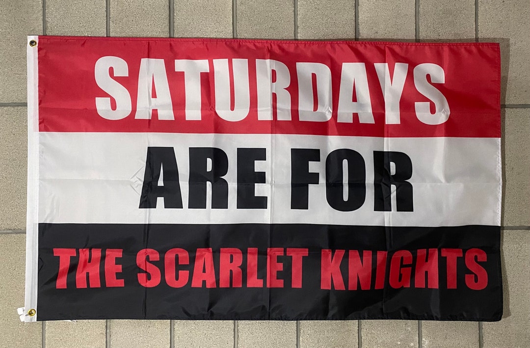 Rutgers Scarlet Knights Football Flag FREE SHIP Saturdays Fall Ncaa ...