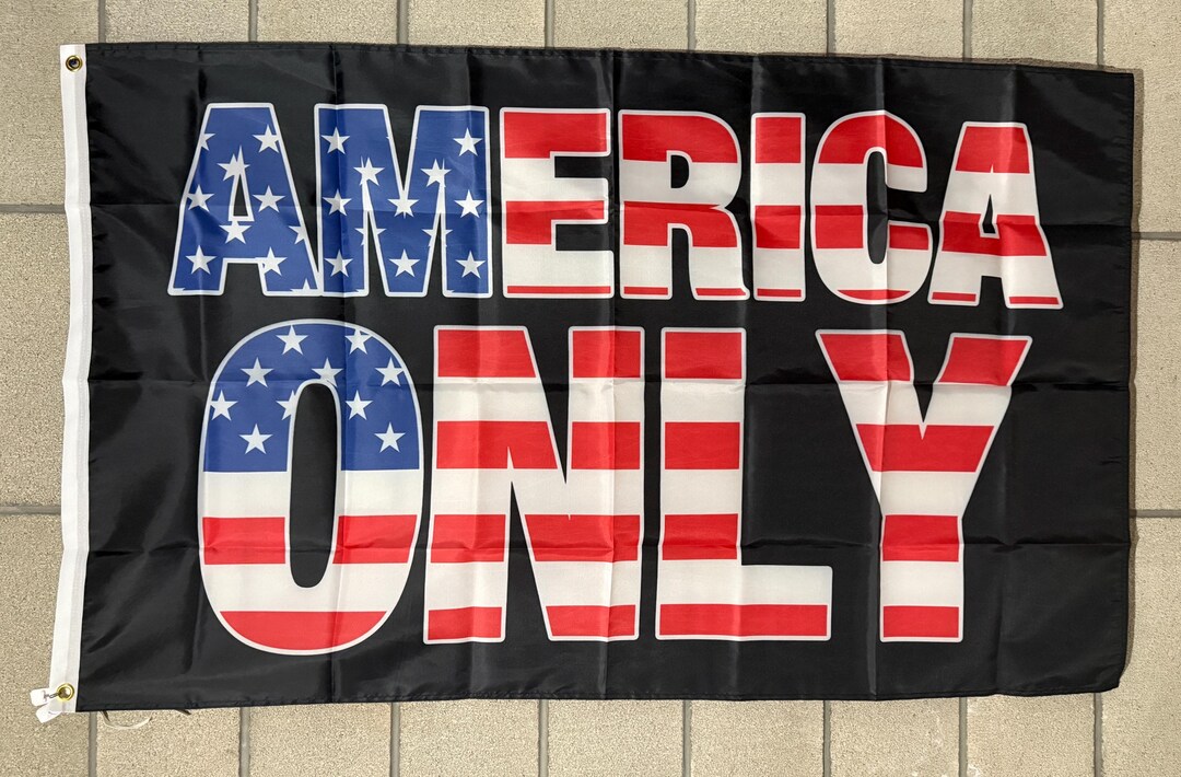 America Only Flag FREE USA SHIP Sacrifice Veterans Save America Protect ...