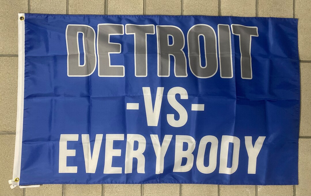 Detroit Vs Everybody Lions Football Flag FREE USA SHIP Dan Campbell Go ...