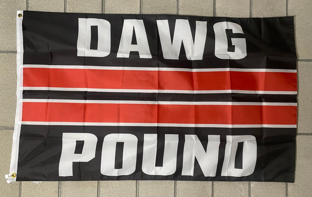 Dawg Pound Football Flag FREE USA SHIP Cleveland Browns Sundays Nfl ...