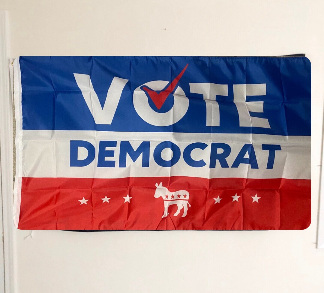 Vote Democrat Flag Save America Liberal Leader Vote Blue Wave Political ...