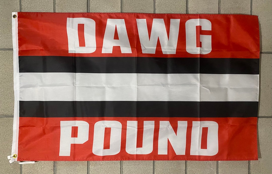 Dawg Pound Football Flag FREE USA SHIP Cleveland Browns Sundays Nfl ...
